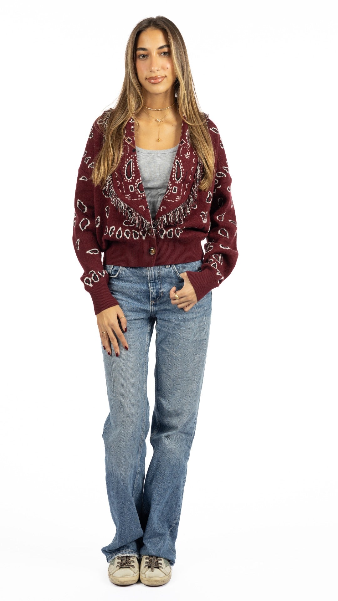 The Paisley Knit In Burgundy – Ailah